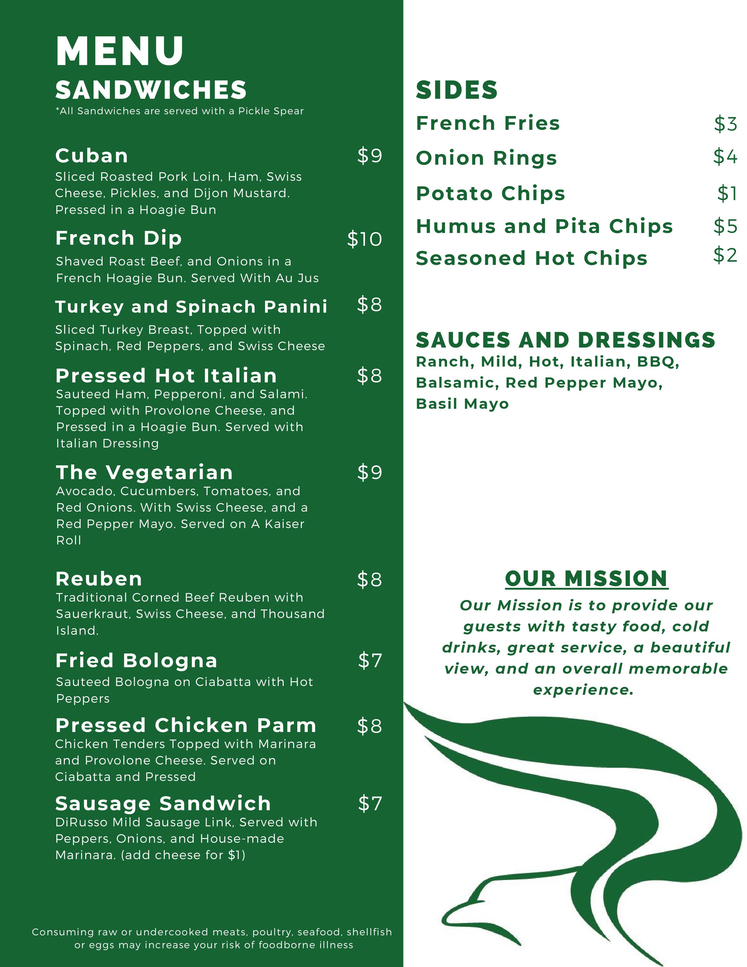 Another Round Bar & Grille Menu